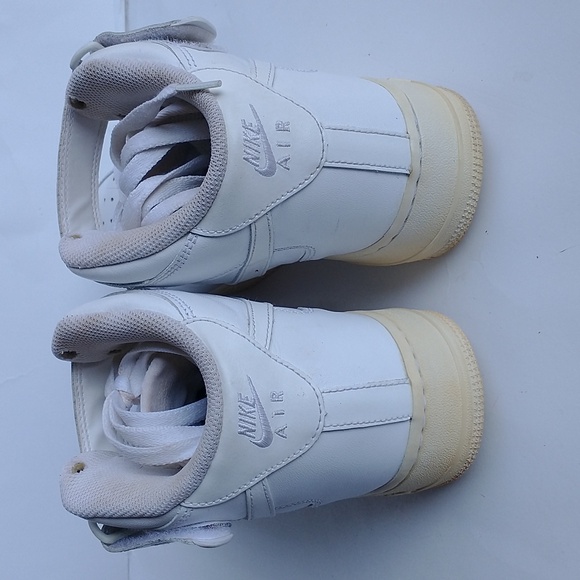 Nike | Shoes | Nike Air Force High Top White Mens Sneakers | Poshmark